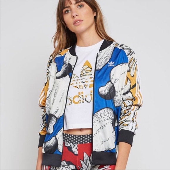 adidas | Jackets & Coats | Adidas Farm Rio Palm Leaf Firebird Jacket ...